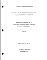 Change of course : redesigning the program of military instruction at ...