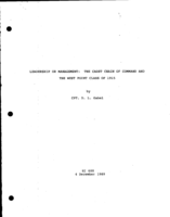 Leadership or management : the cadet chain of command and the west ...