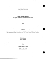 Colonel Herman J. Koehler : the father of physical education at West Point